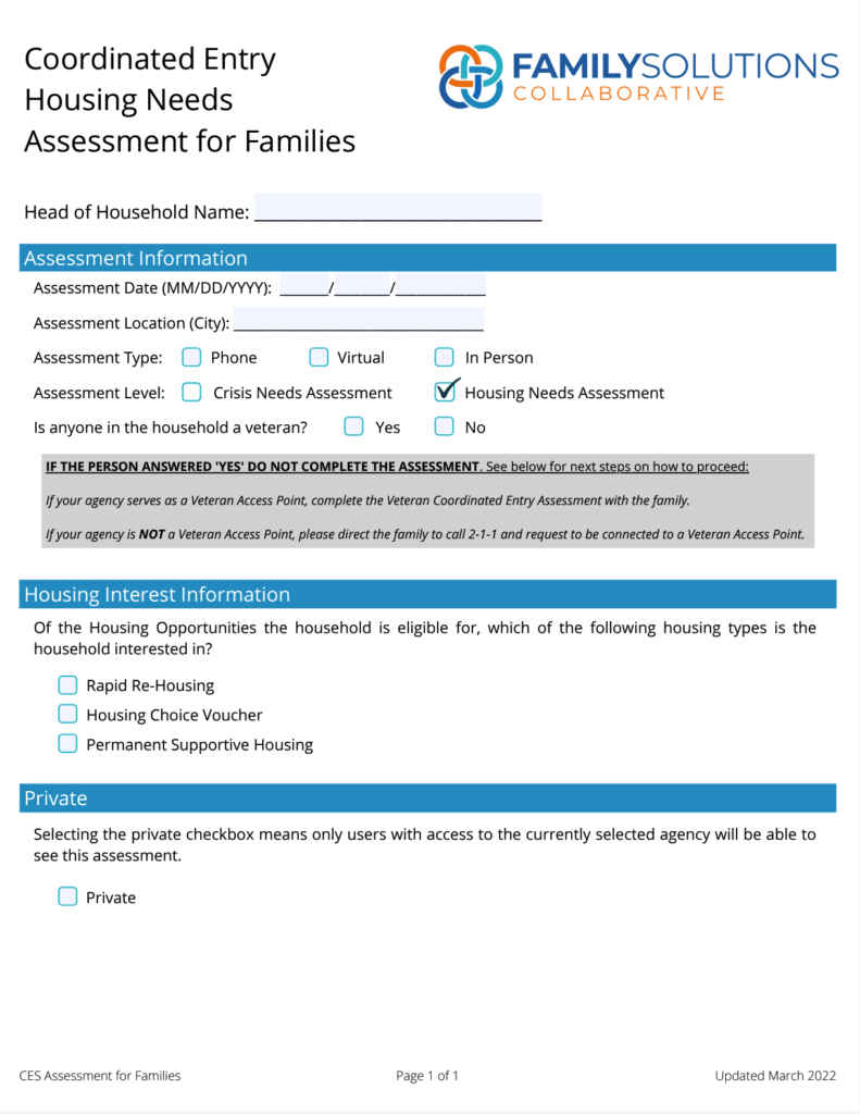 CES Forms and Documents - Family Solutions Collaborative